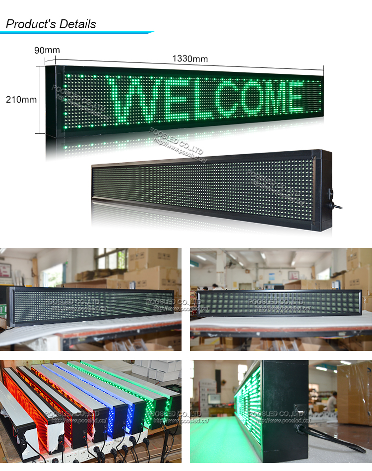 P10 Green Text Led Module LED Scrolling Sign Wifi & USB Control - Buy green text led display ...