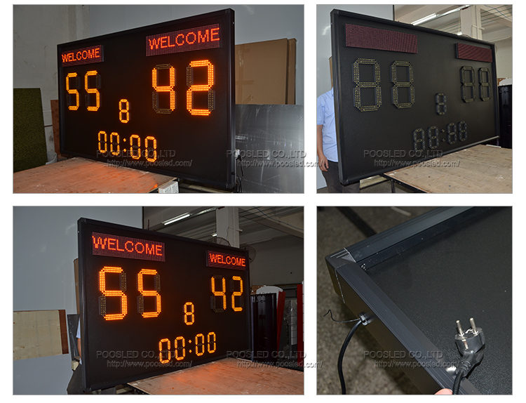 Good Quality Outdoor Ip53 15''+8'' Yellow Led Football Scoreboard - Buy ...