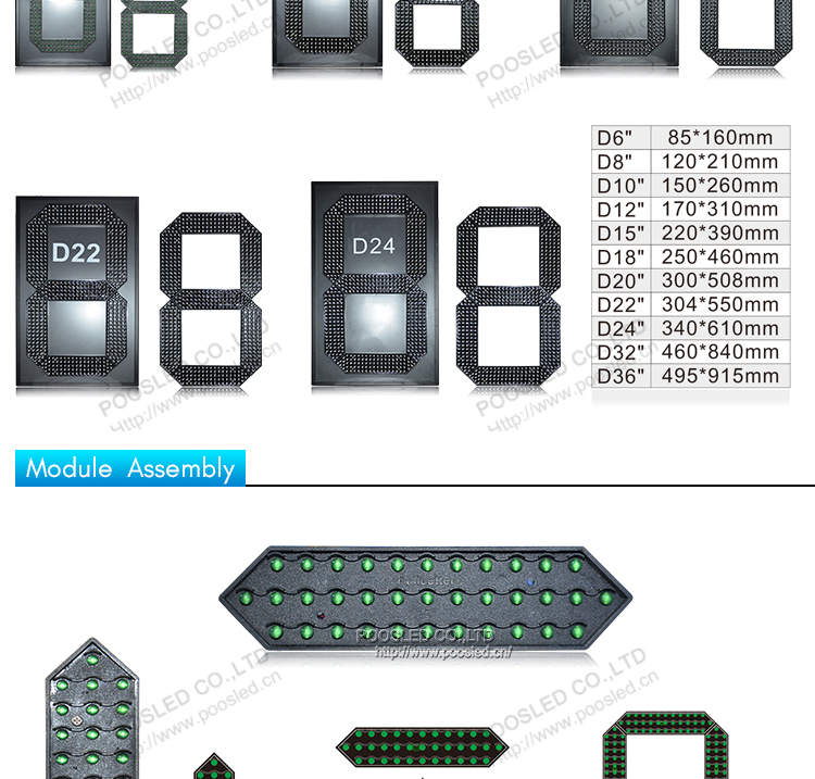 Nice Design 32 Inch Big Size 7 Segment Led Module - Buy led segment ...